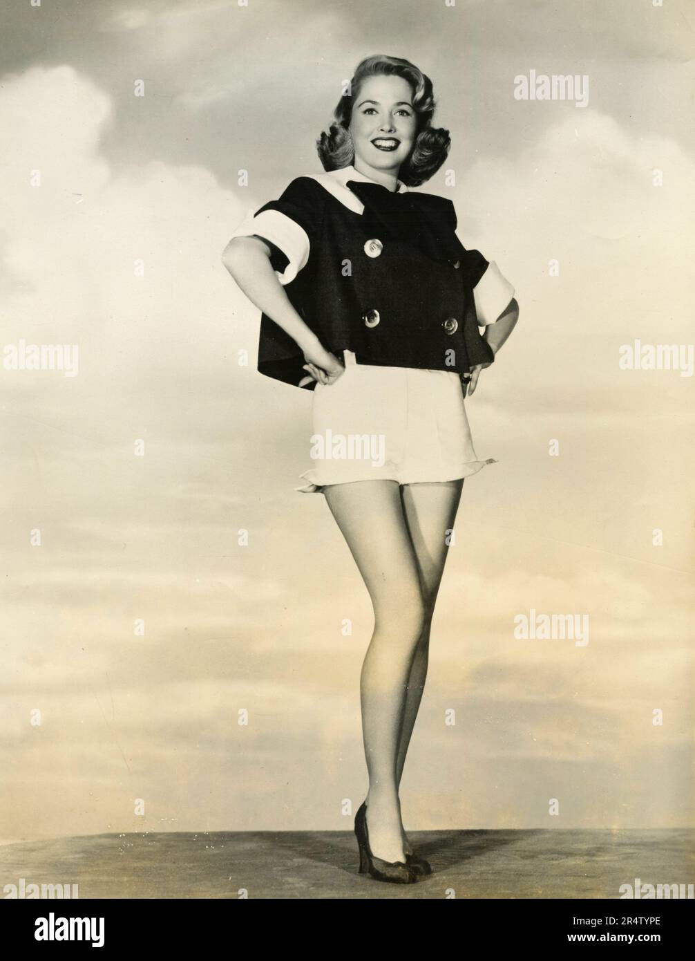 American actress Sara Shane posing with a sailor suit, USA 1950s Stock ...