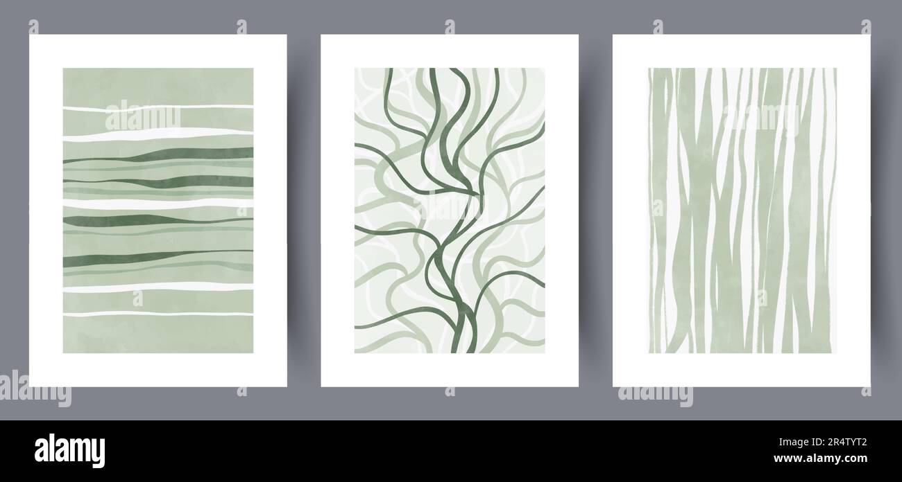 Abstract lines compositions wall art print Stock Vector Image & Art - Alamy