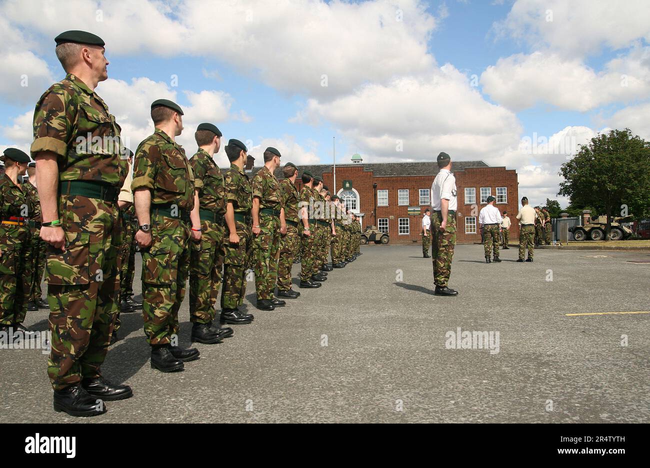 The 2nd Battallion of the Rifles march through the streets of Croydon ...