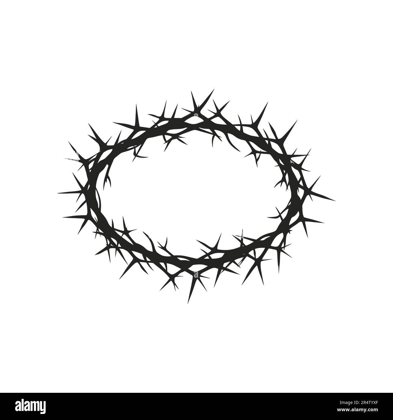 Crown of thorns of Jesus Christ. One flat icon on a white background ...