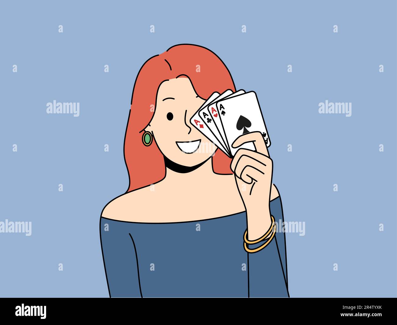 In woman poker player Stock Vector Images - Alamy