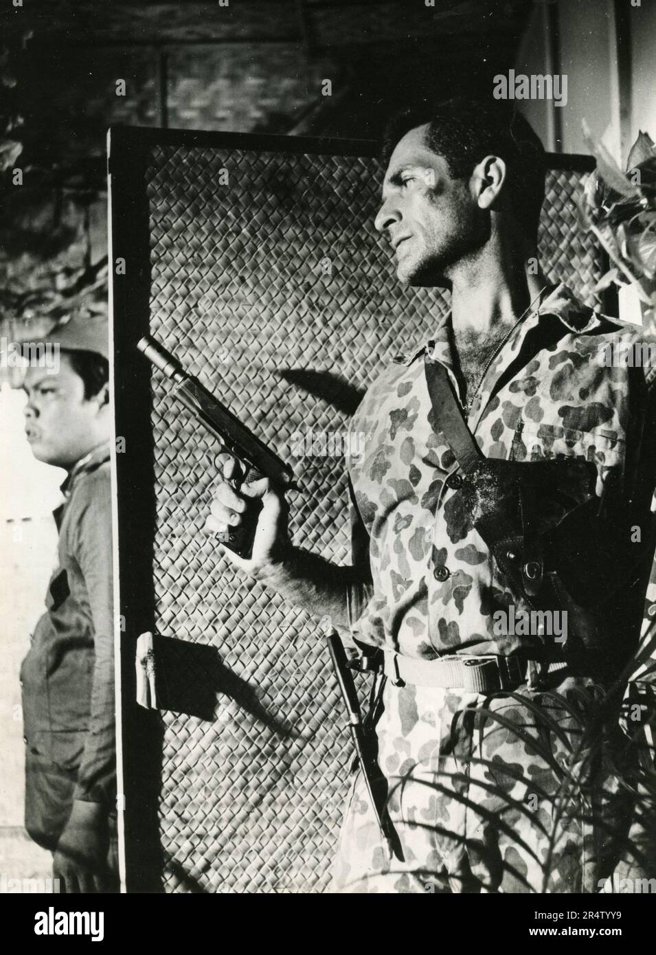 American actor Hugh O'Brian in the movie Ambush Bay, USA 1966 Stock ...
