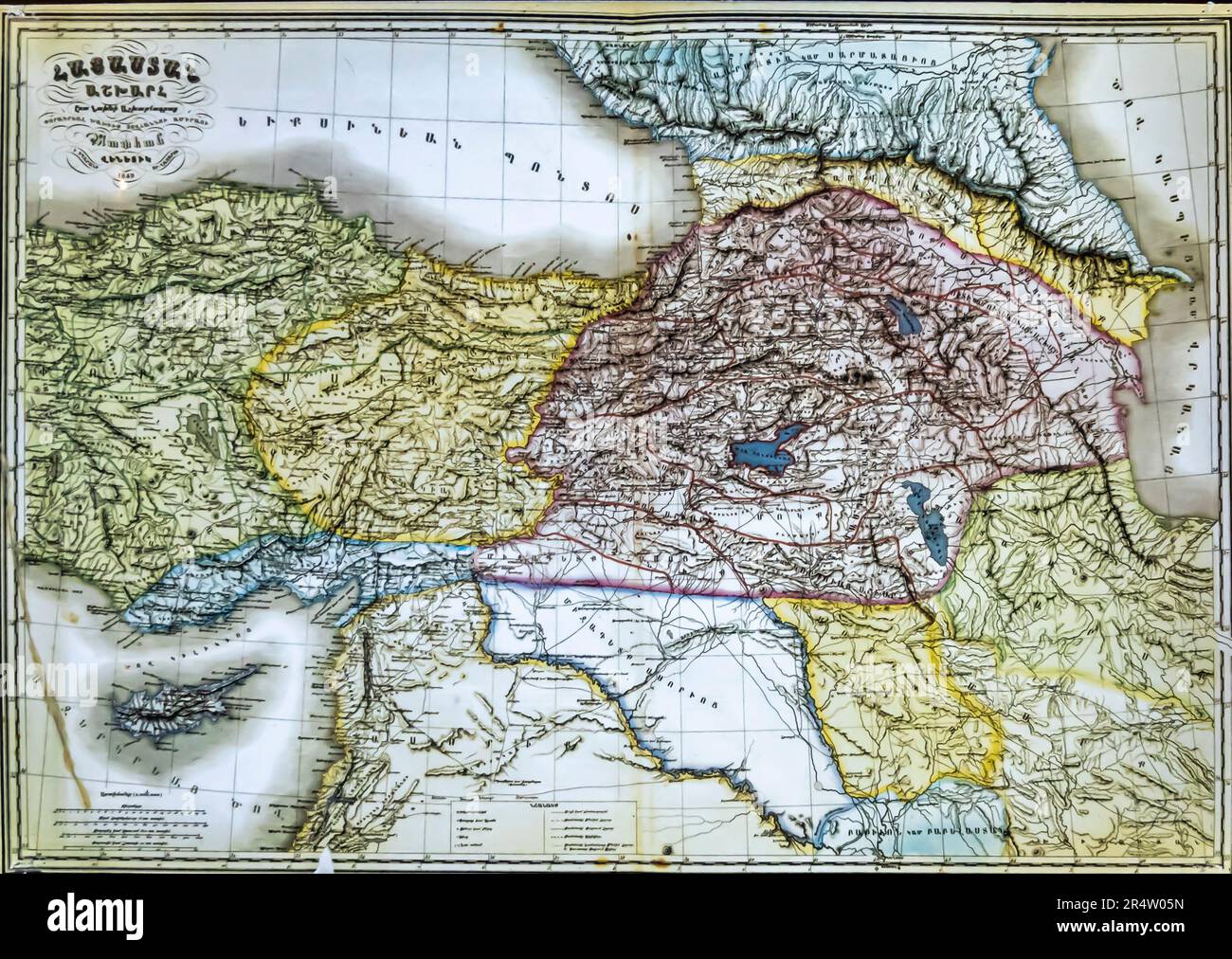 Map of Medieval Armenia. Venice - 1849 - map is based on Geography ...
