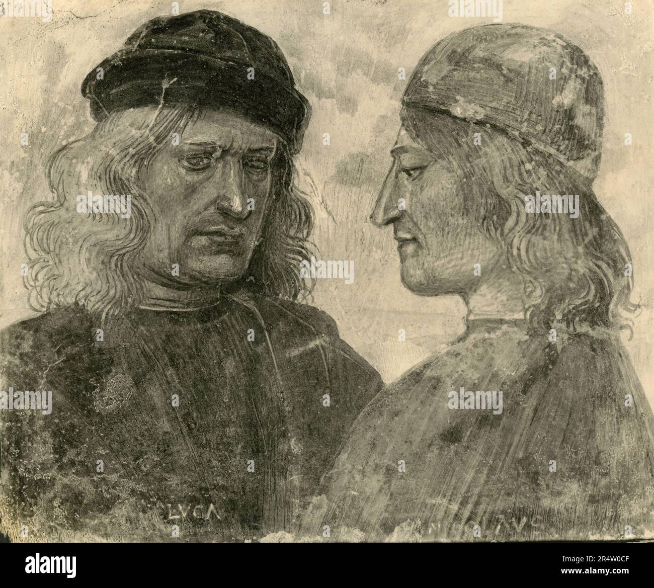 Portrait of Italian painters Luca Signorelli and Niccolò Vitelli, by ...
