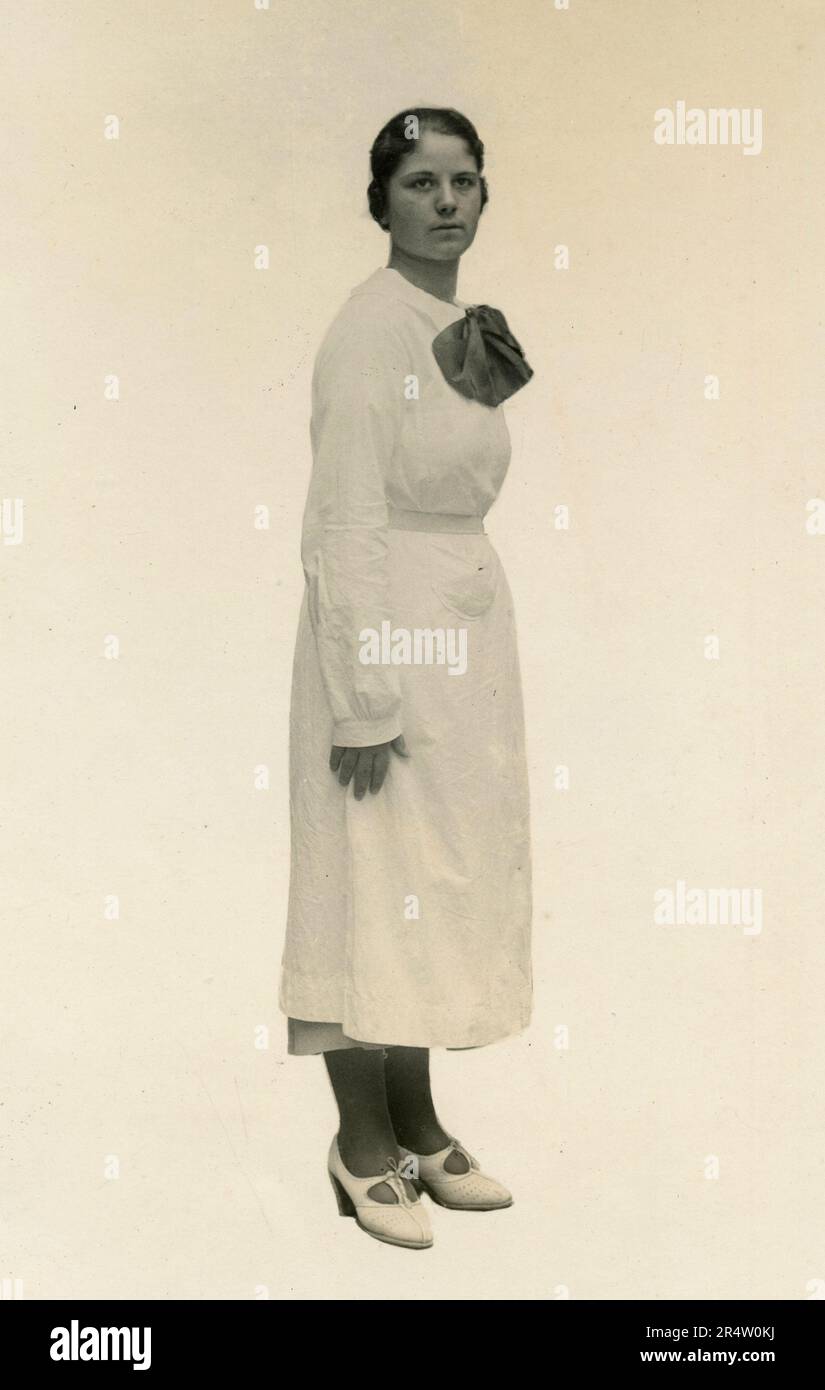 Uniform of the female students of the vocational training school ...