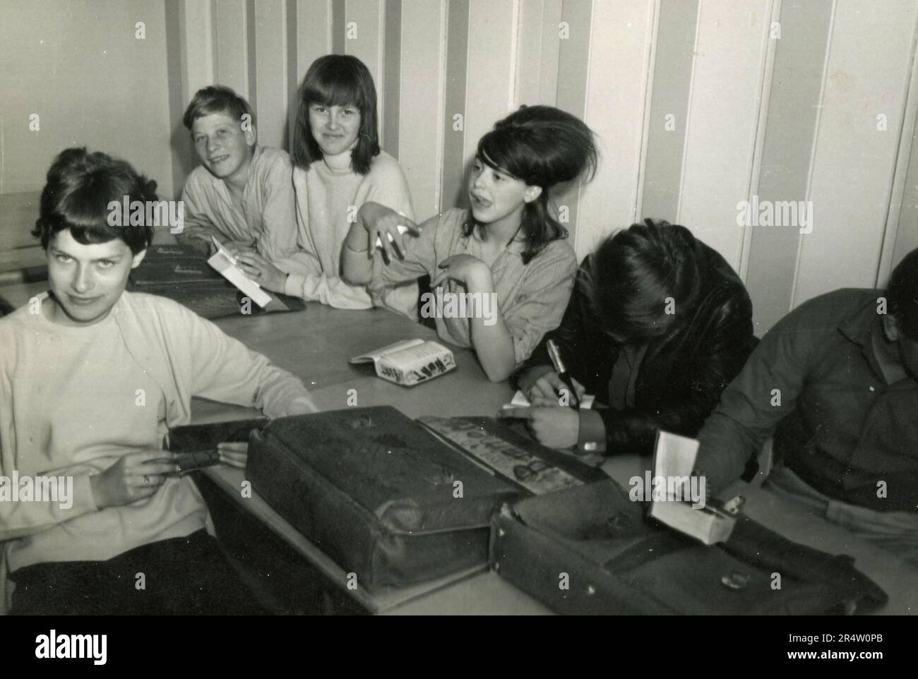 Students at work in the classroom at the Kertemindeegnens Ungdomsskole ...