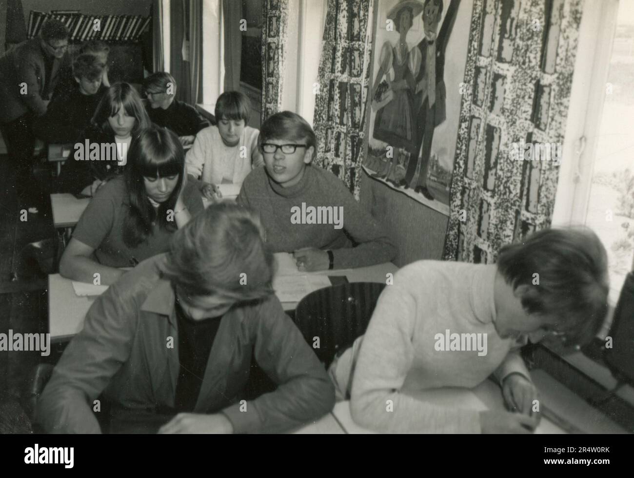 Students at work in the classroom at the Kertemindeegnens Ungdomsskole ...
