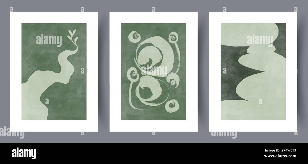 Abstract objects bohemian forms wall art print Stock Vector Image & Art ...