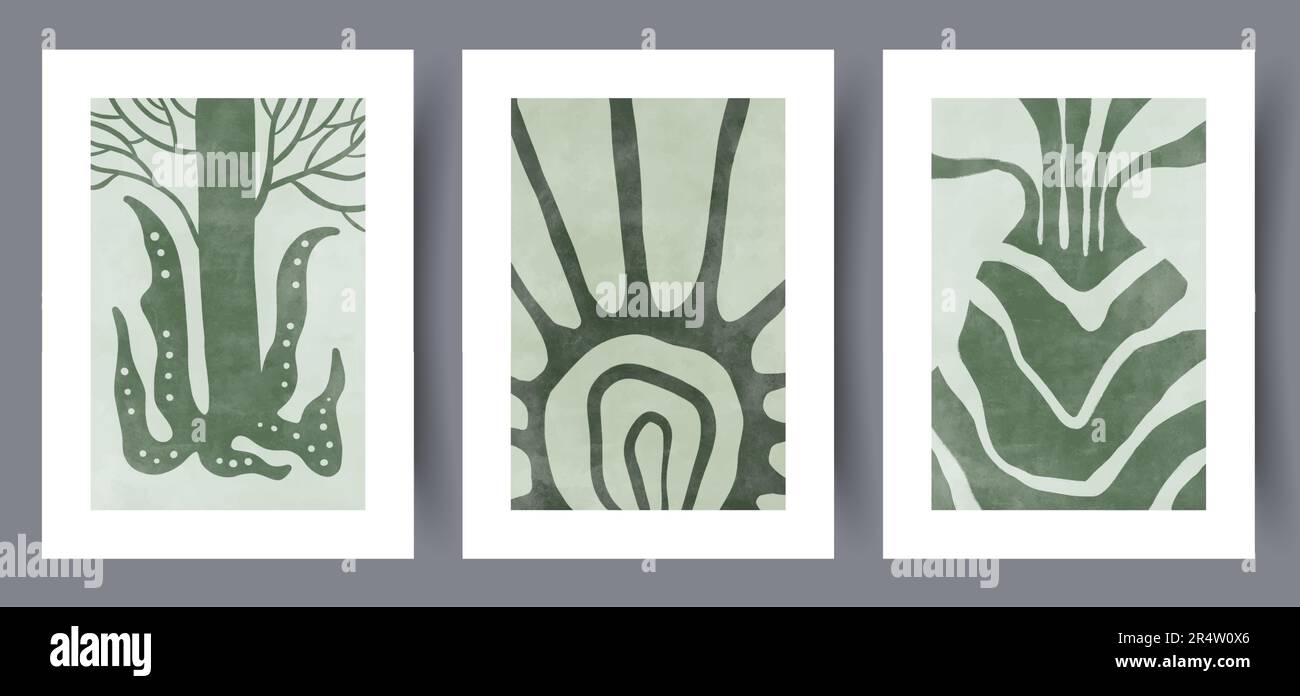 Abstract improvisation compositions wall art print Stock Vector Image ...