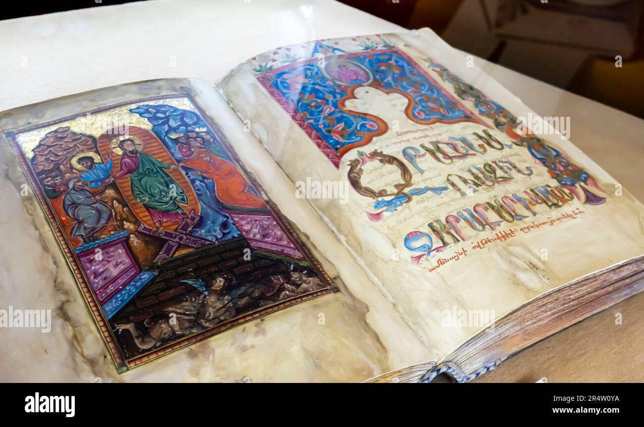 Historic Armenian books. Lectionary 1665 Charek Monastery, scribe ...