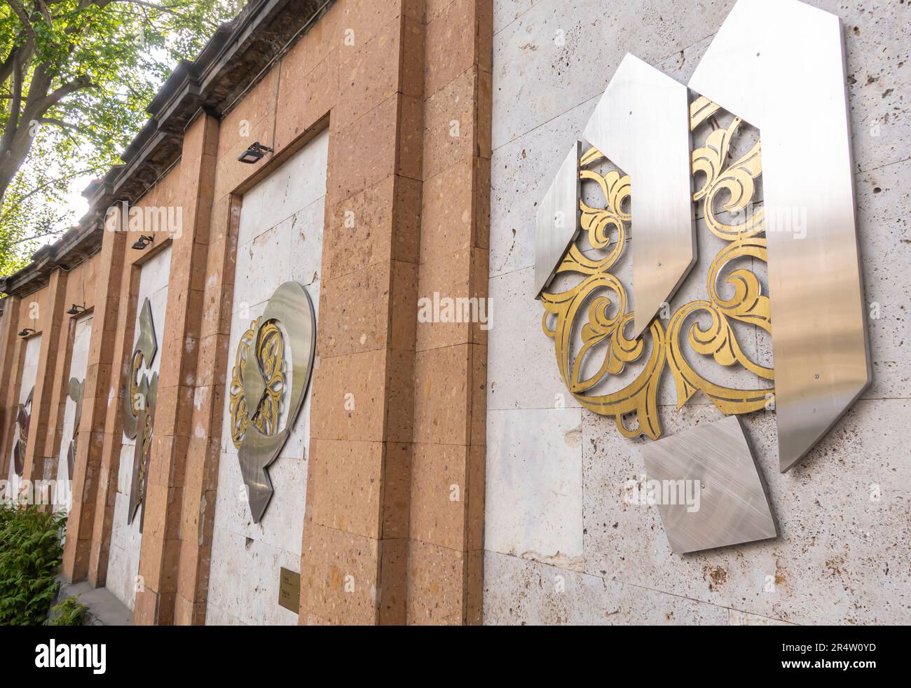 Eternal Alphabet Art Bas-relief project on a wall in Yerevan Armenia ...