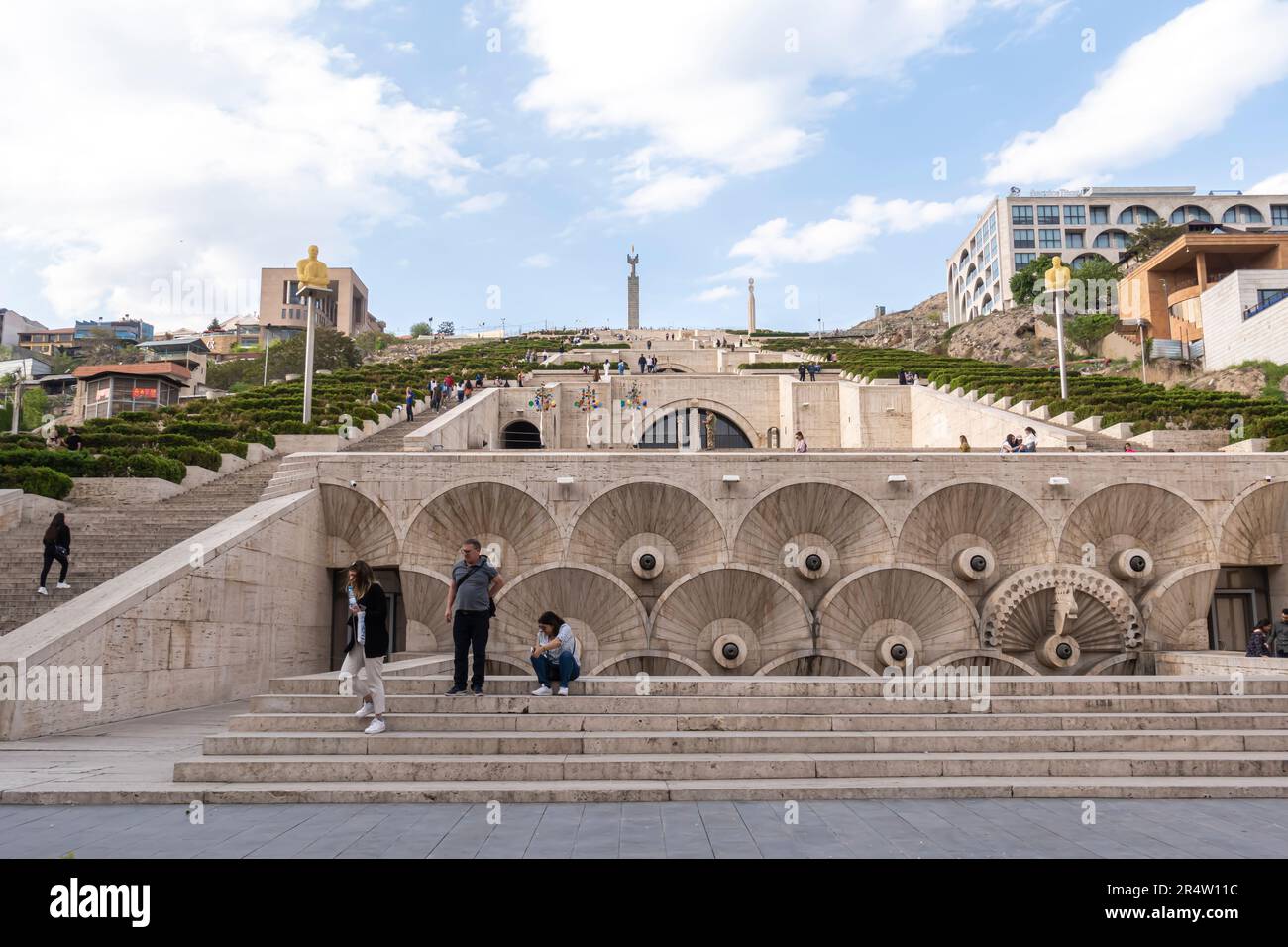 Yerevan landmarks. Cascade Complex, Open air museum in Yerevan, Armenia ...
