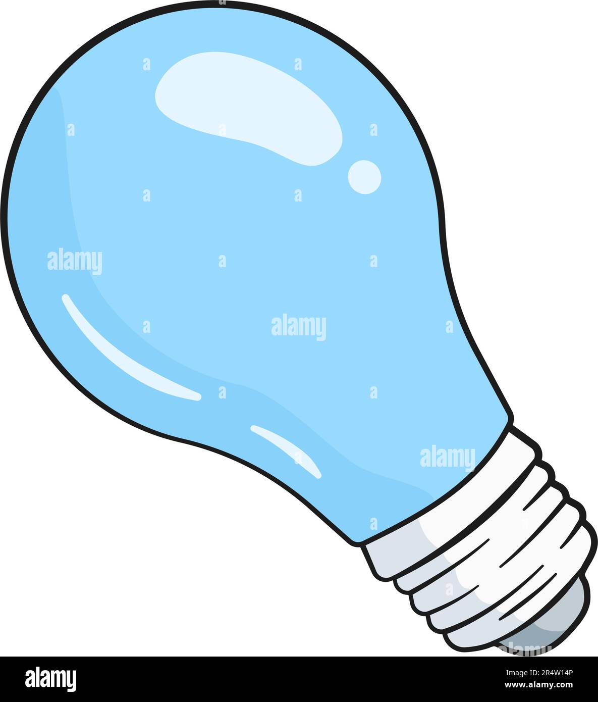 Light bulb. Cartoon. Vector illustration. Isolated on white background ...