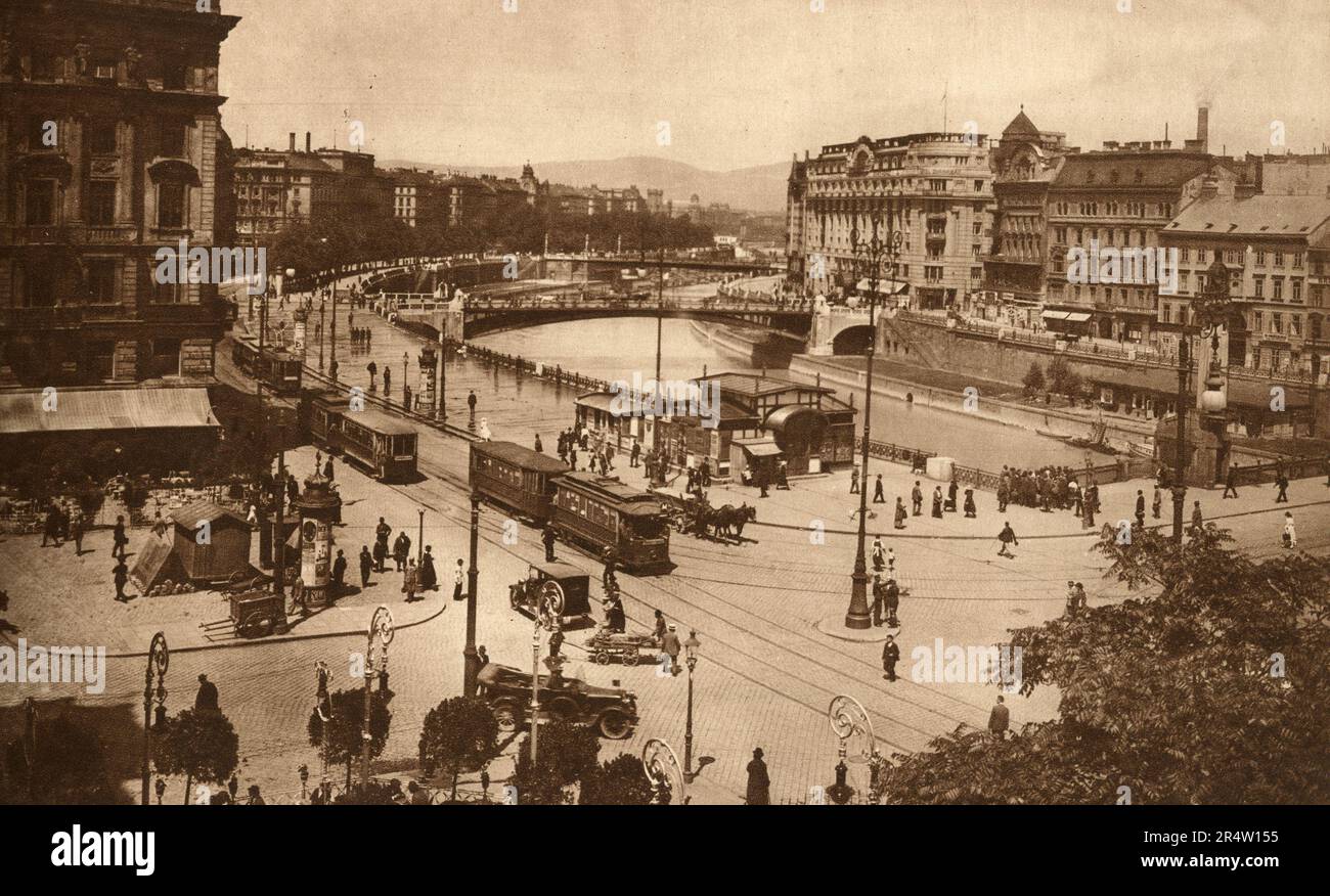 View of the Quai Ferdinand Place, Vienna, Austria 1924 Stock Photo - Alamy
