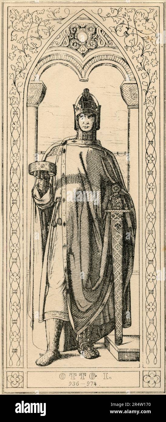Portrait of the king of East Francia and Holy Roman Emperor Otto I the ...