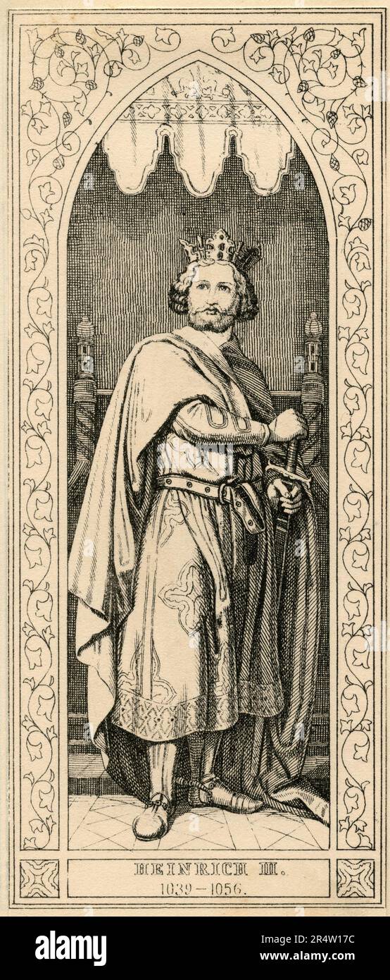 Portrait of Holy Roman Emperor Henry III aka Henry the Black or Henry ...