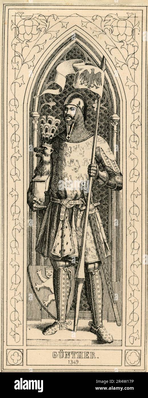 Portrait of Holy Roman Emperor Gunther, engraving, Austria 1806 Stock ...