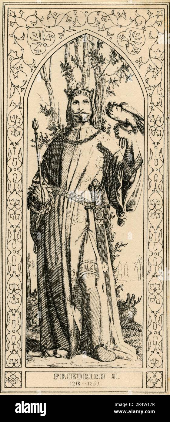 Portrait of Holy Roman Emperor Frederick II, engraving, Austria 1806 ...