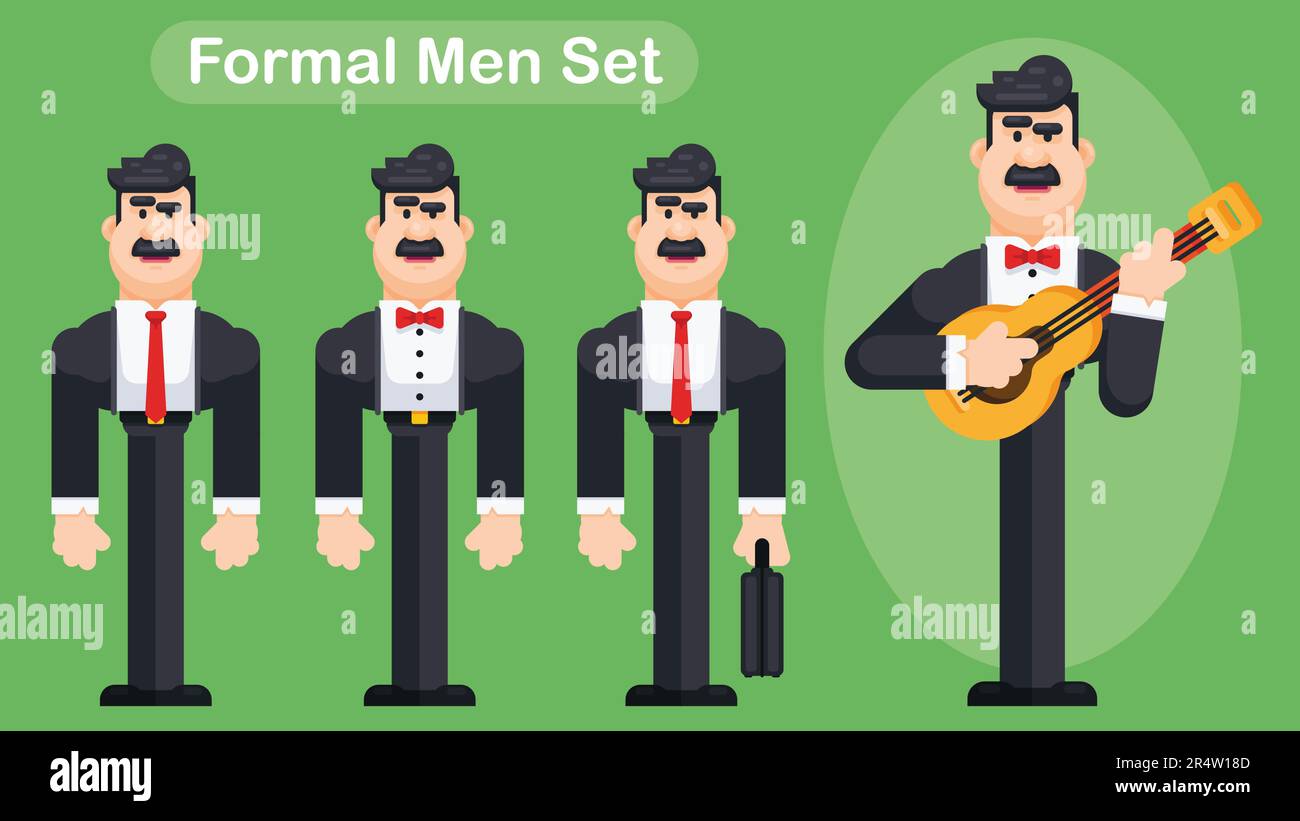 Set of professional men. men of different occupations. flat style ...