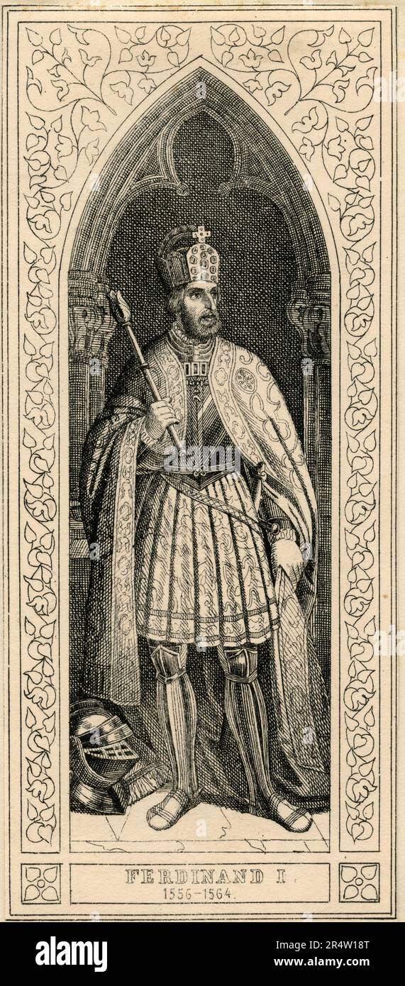 Portrait of Holy Roman Emperor Ferdinand I, engraving, Austria 1806 ...