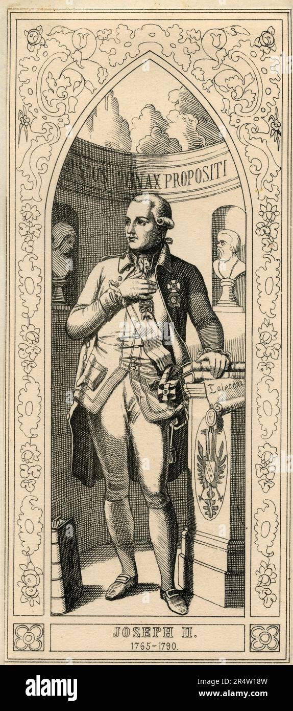 Portrait of Holy Roman Emperor Joseph II, engraving, Austria 1806 Stock ...