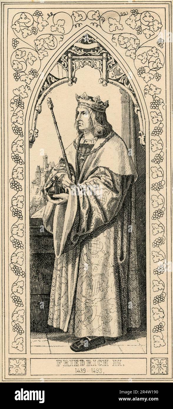 Portrait of Holy Roman Emperor Frederick III, engraving, Austria 1806 ...