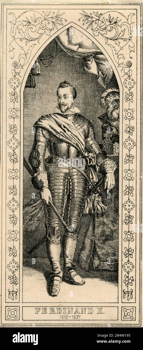 Portrait of Holy Roman Emperor Ferdinand II, engraving, Austria 1806 ...