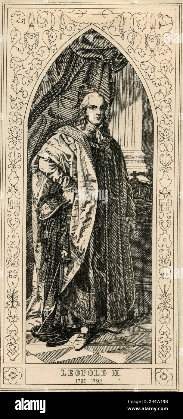 Portrait of Holy Roman Emperor Leopold II, engraving, Austria 1806 ...
