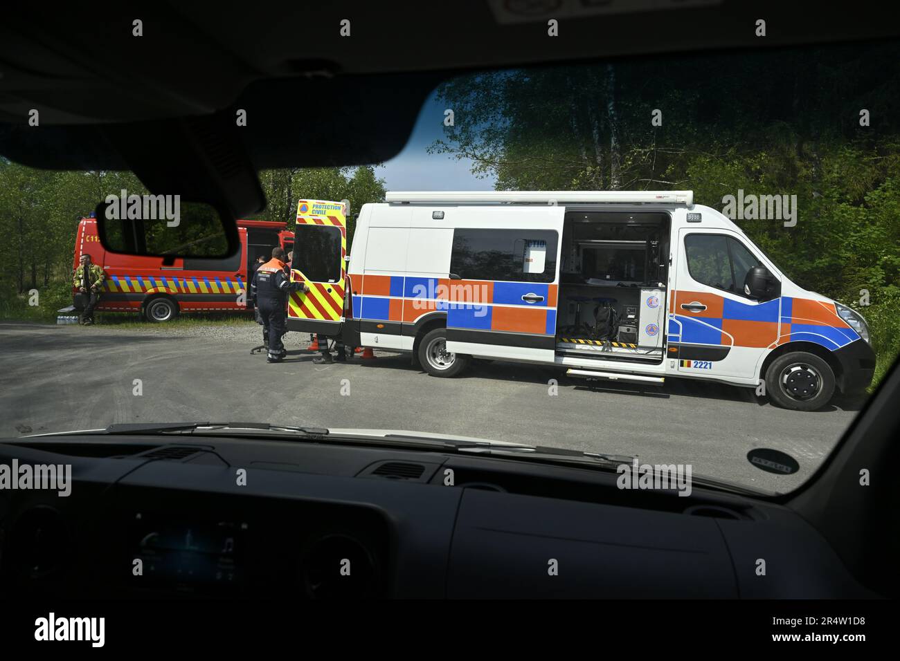 Illustration picture shows the scene of a fire in the Hautes Fagnes ...