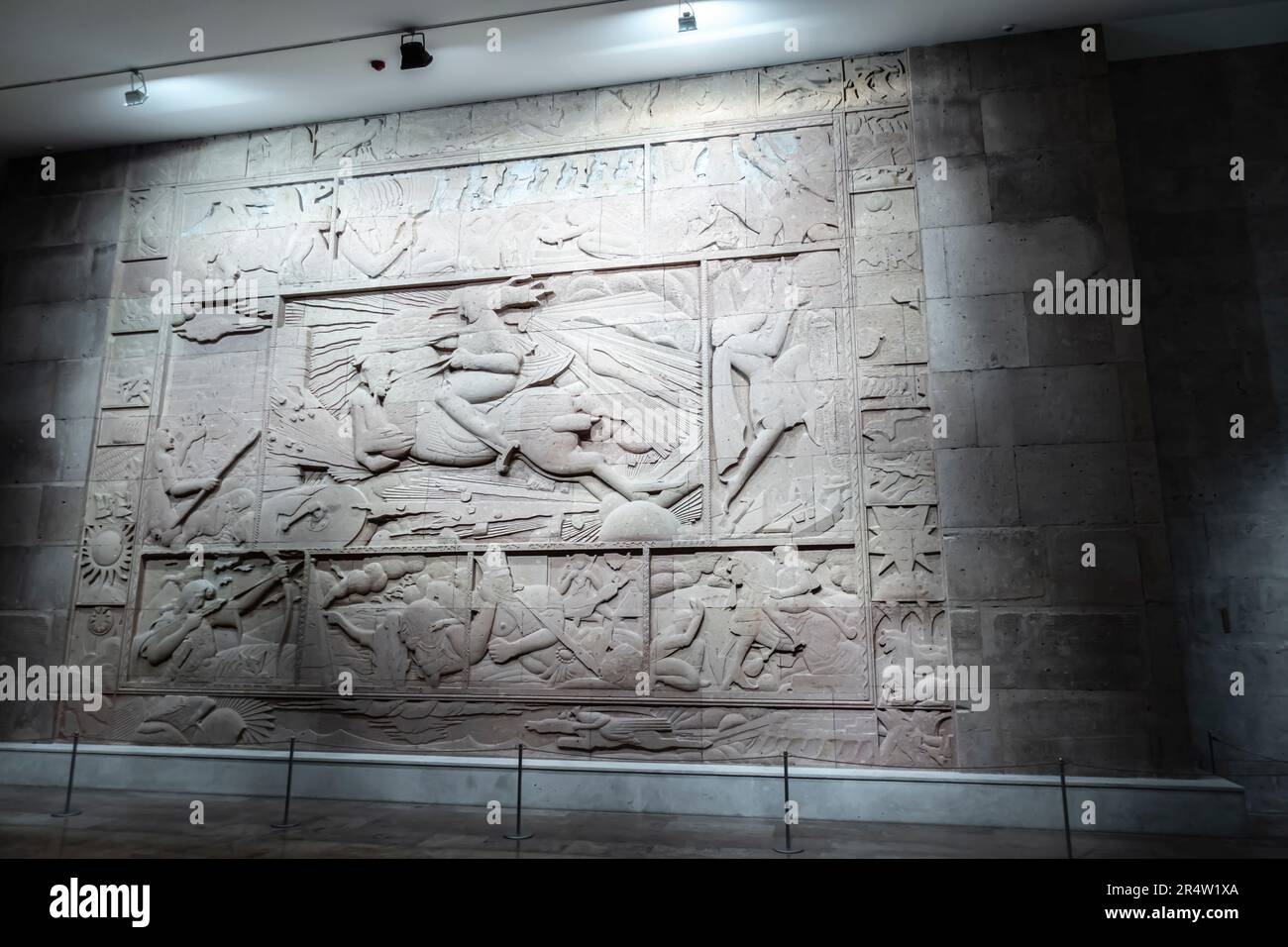 Sasuntsi Davit Relief - sculptor Artashes Hovsepyan. 20th century Stock ...