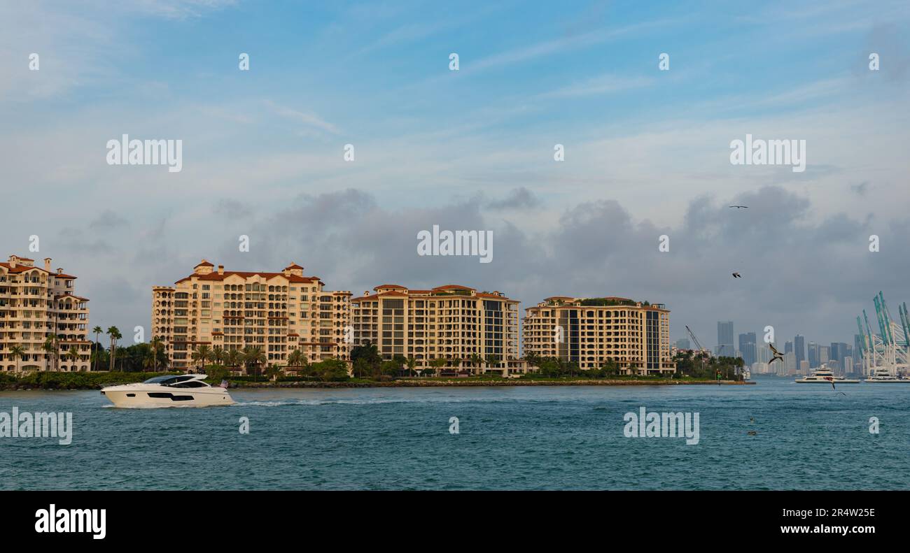 panoramic downtown cityscape architecture. seaside downtown cityscape ...