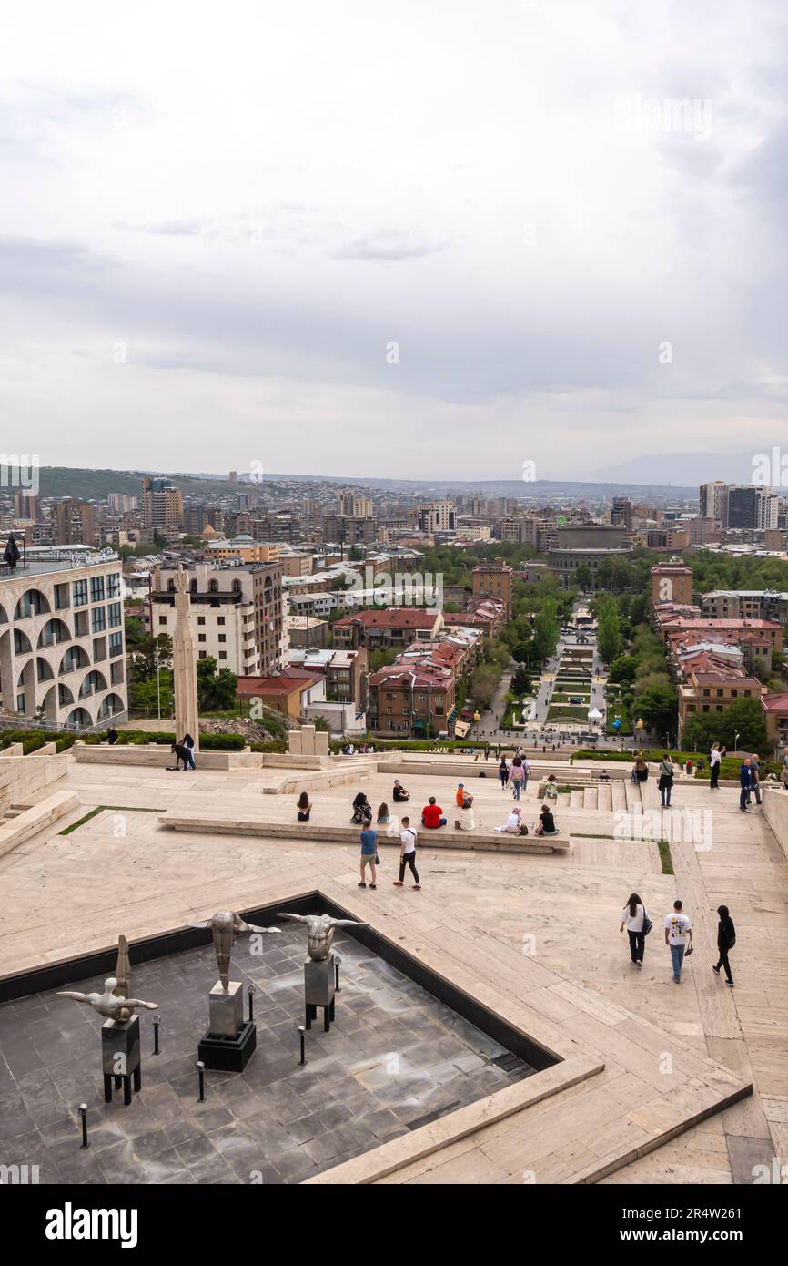 Yerevan landmarks. Cascade Complex, Open air museum in Yerevan, Armenia ...