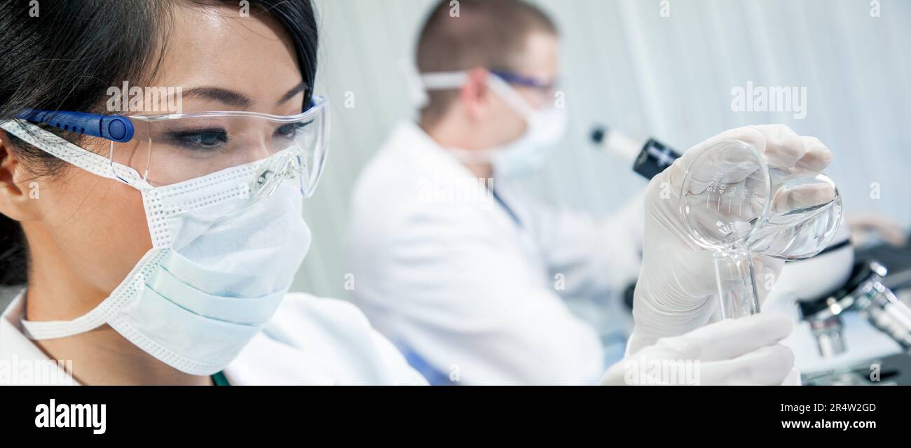 Chinese Asian woman female medical scientist, scientific researcher or ...