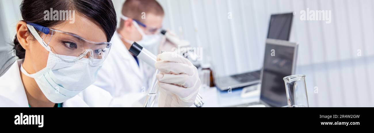 Banner asian woman scientist hi-res stock photography and images - Alamy