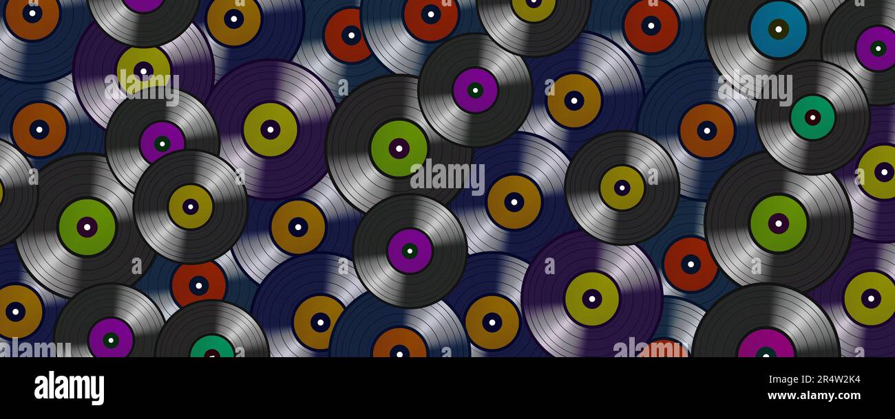 classical music banner with music vinyl records for music backgrounds ...