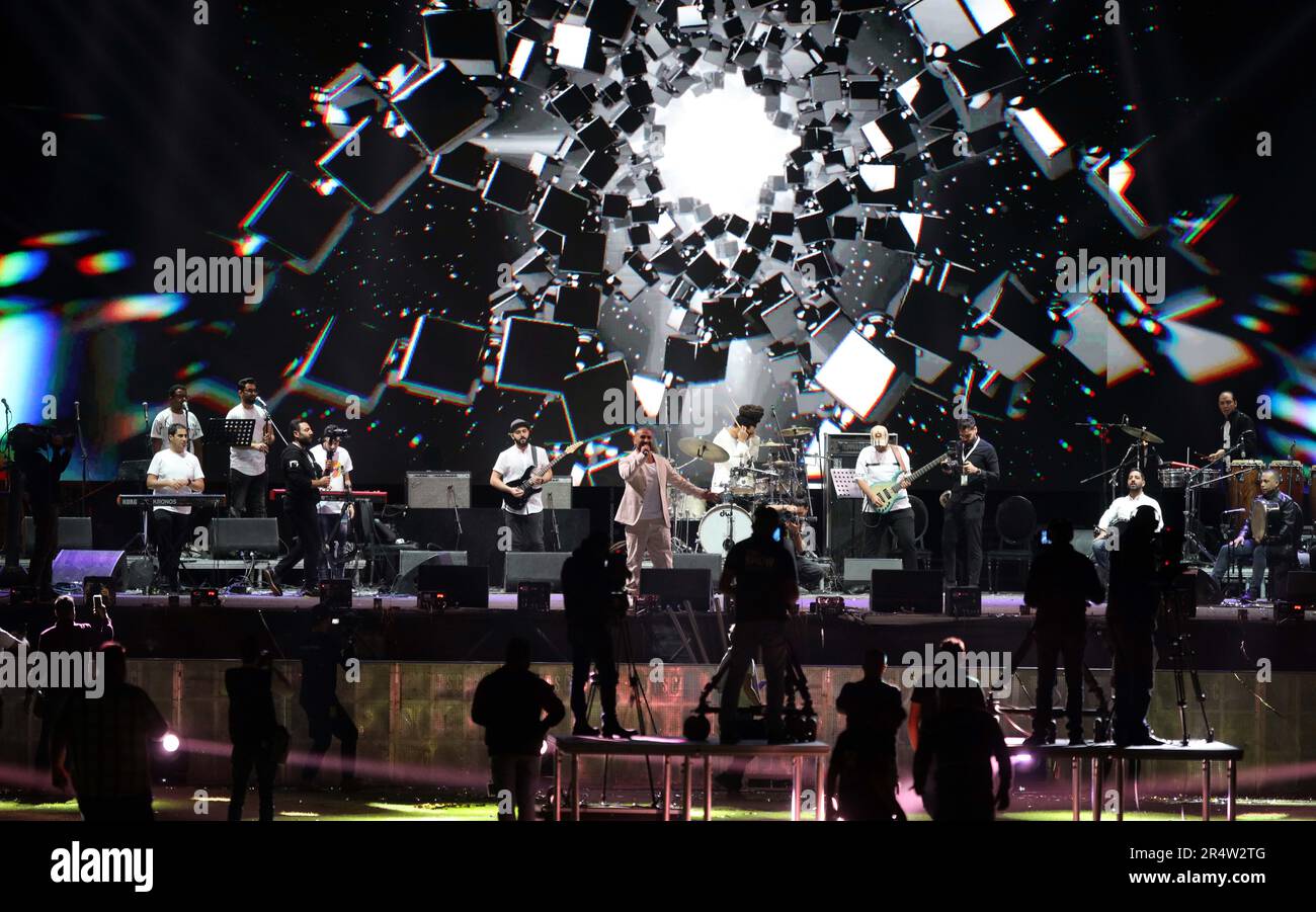 Amman, Jordan. 29th May, 2023. Musicians perform at a concert at the ...