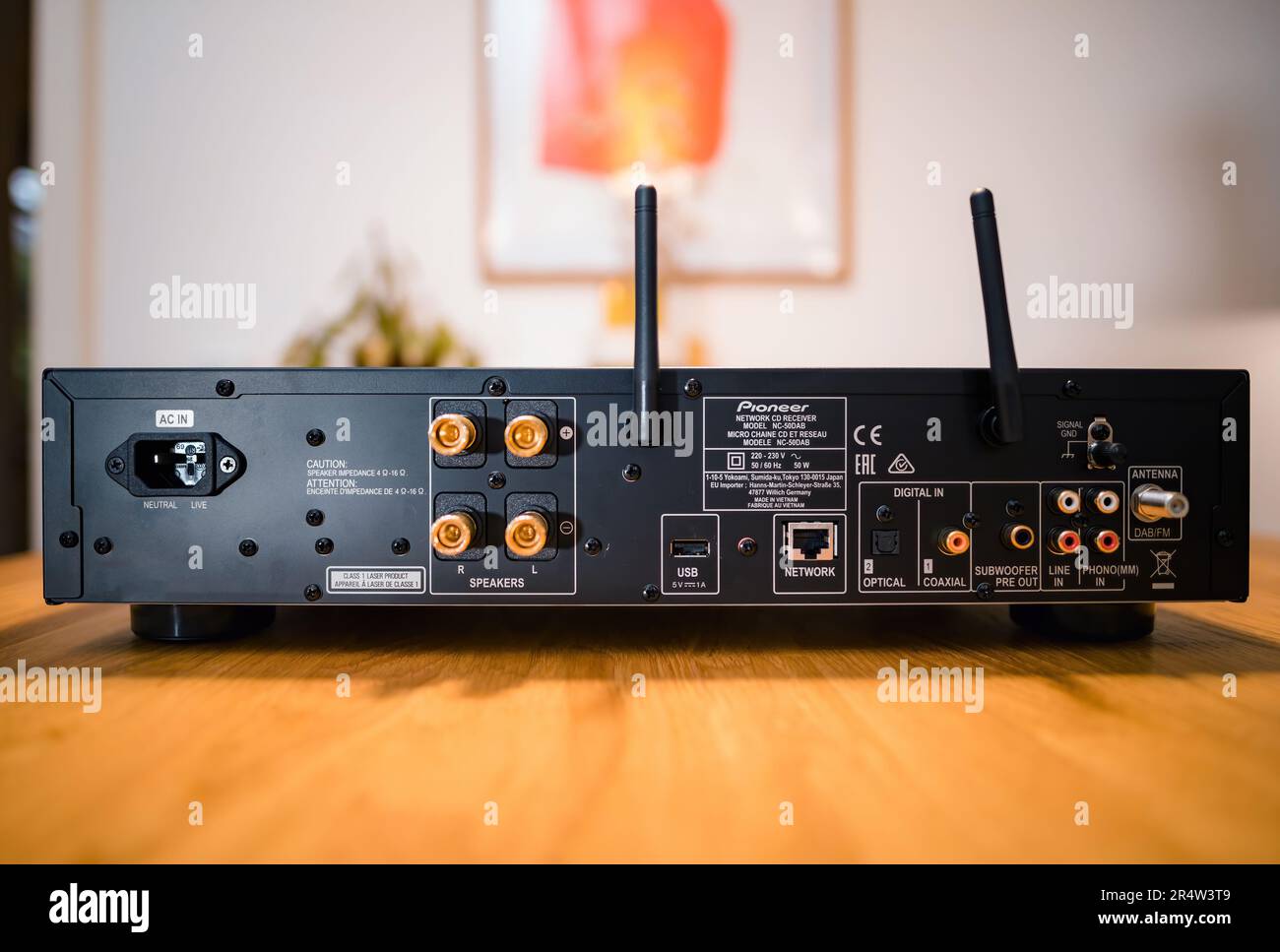 Frankfurt, Germany - Jan 30, 2023: This sleek Pionner Hi-fi System sits ...