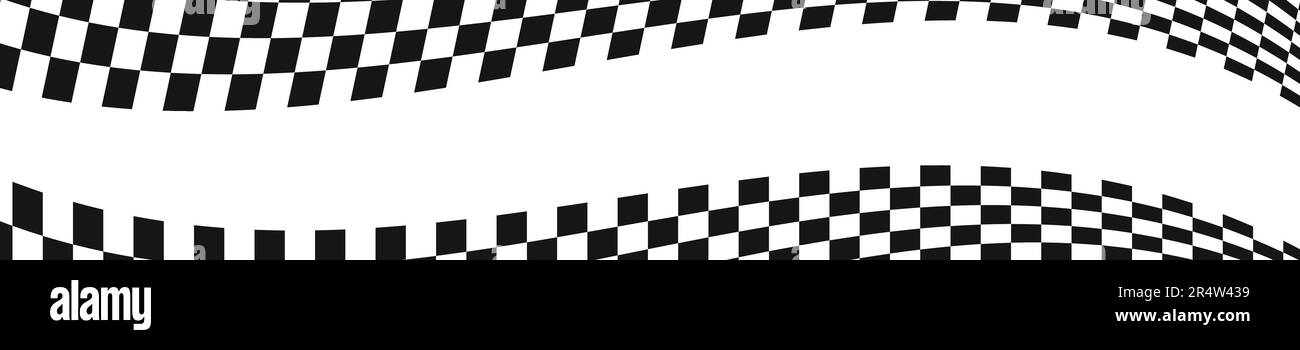 Waving race flags background with space for text. Chess game or rally ...