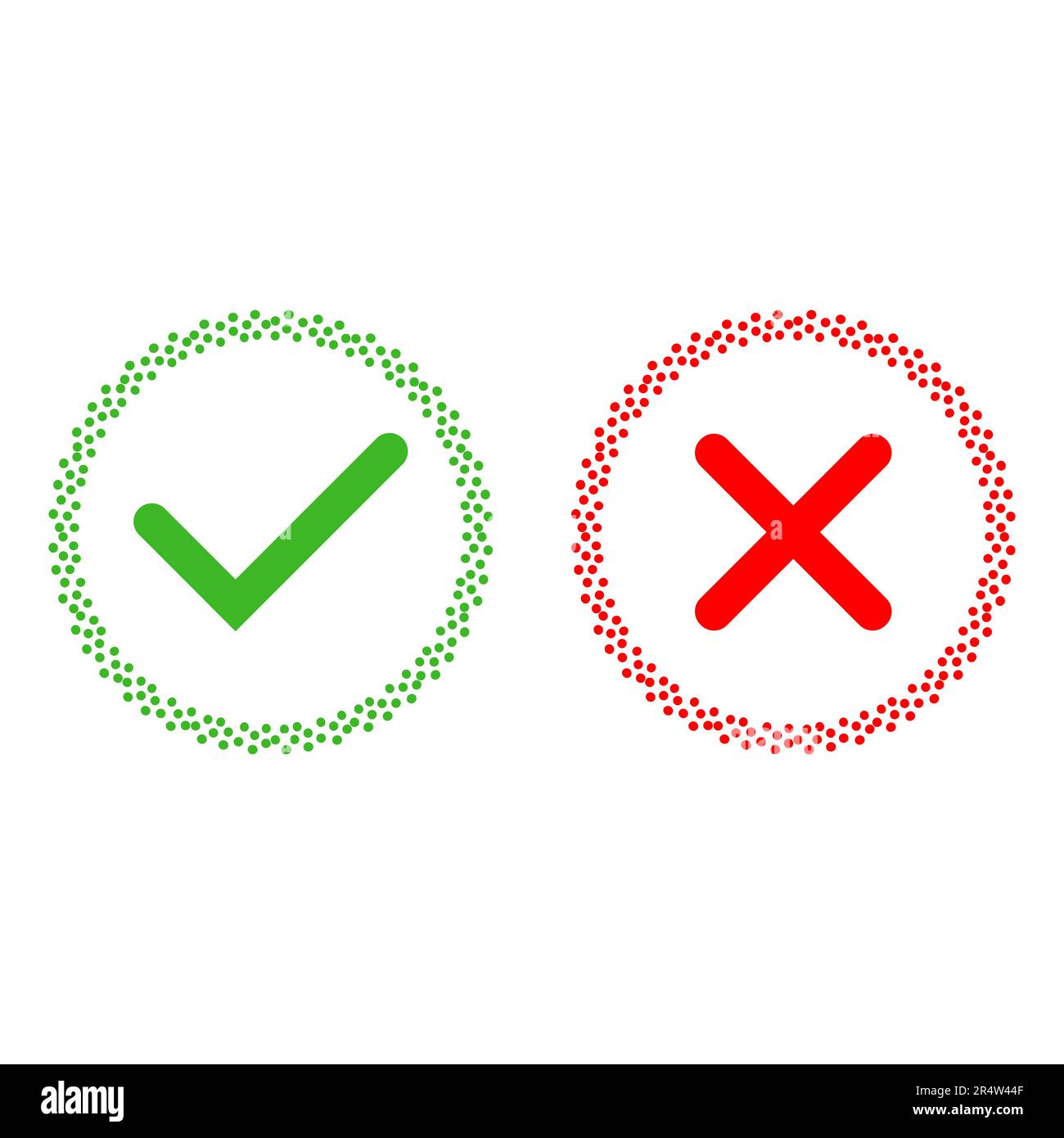 Decision making icons for yes and no voting. Vector illustration ...