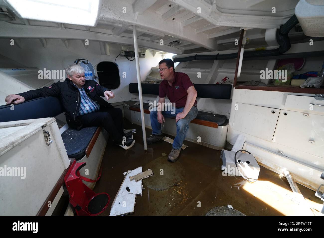 Martyn Steedman with David Buchan from RNLI in the front survivors ...