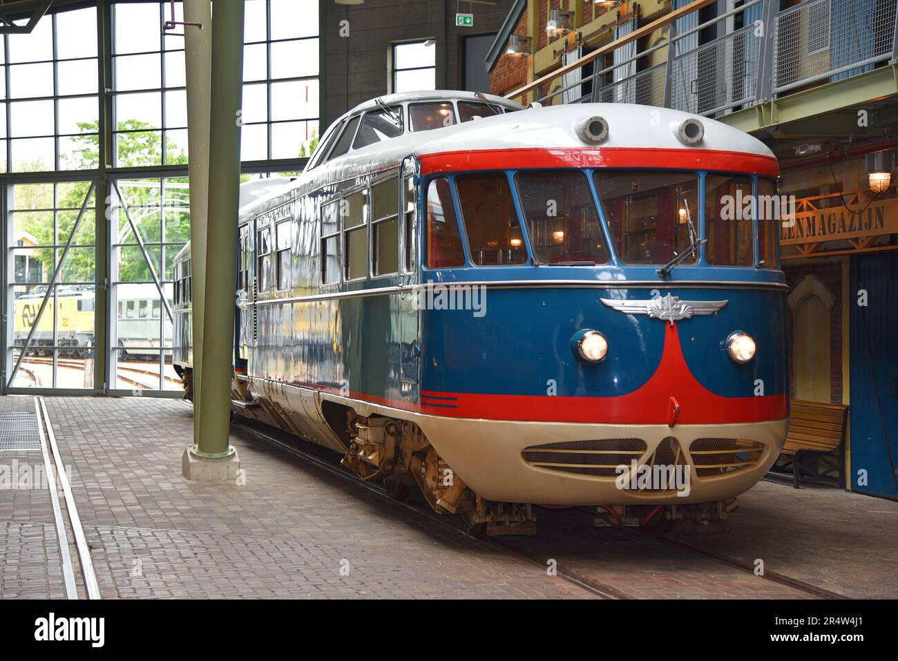 Utrecht, Netherlands. May 2023. Old trains at the railroad museum in ...