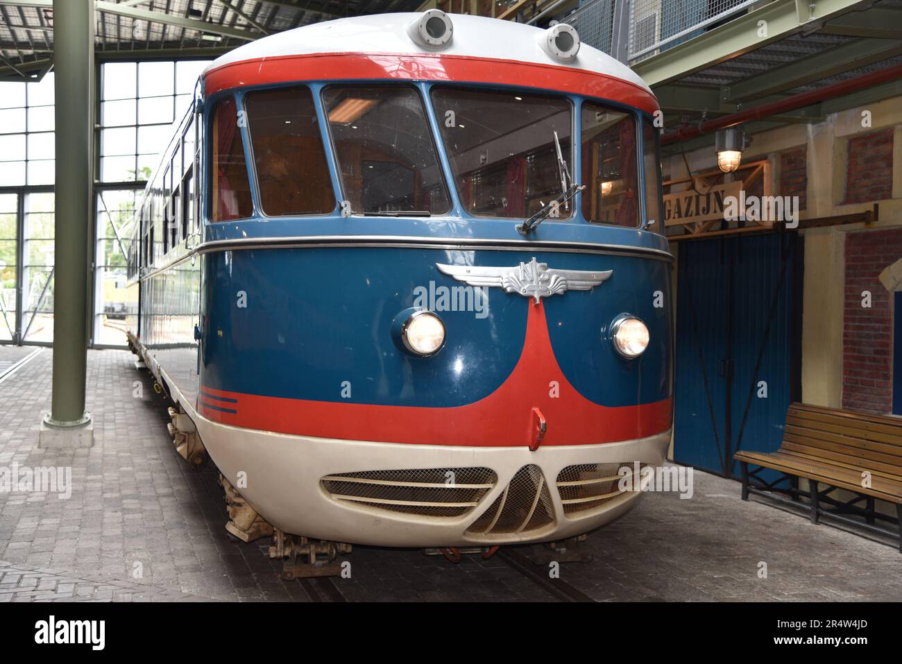 Utrecht, Netherlands. May 2023. Old trains at the railroad museum in ...