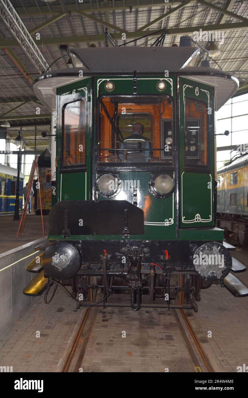 Utrecht, Netherlands. May 2023. Old trains at the railroad museum in ...