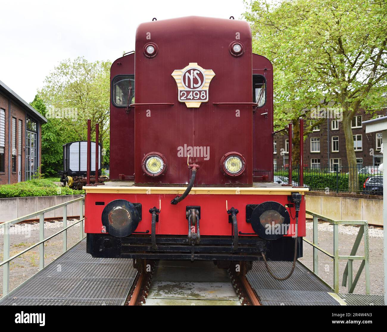Utrecht, Netherlands. May 2023. Old trains at the railroad museum in ...