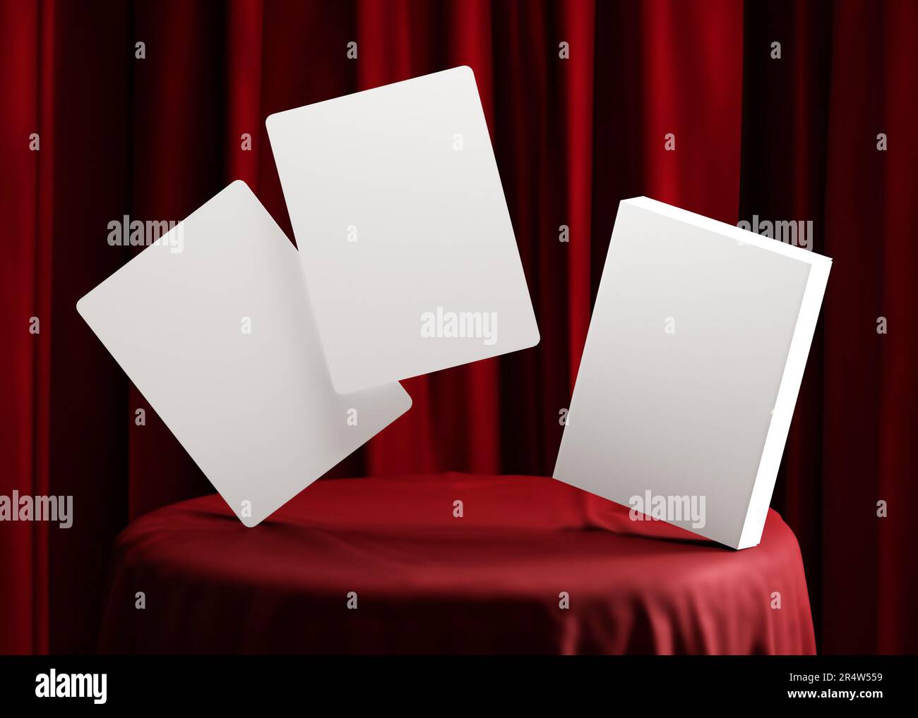 White and blank playing cards with box. Poker cards mock up. Template ...