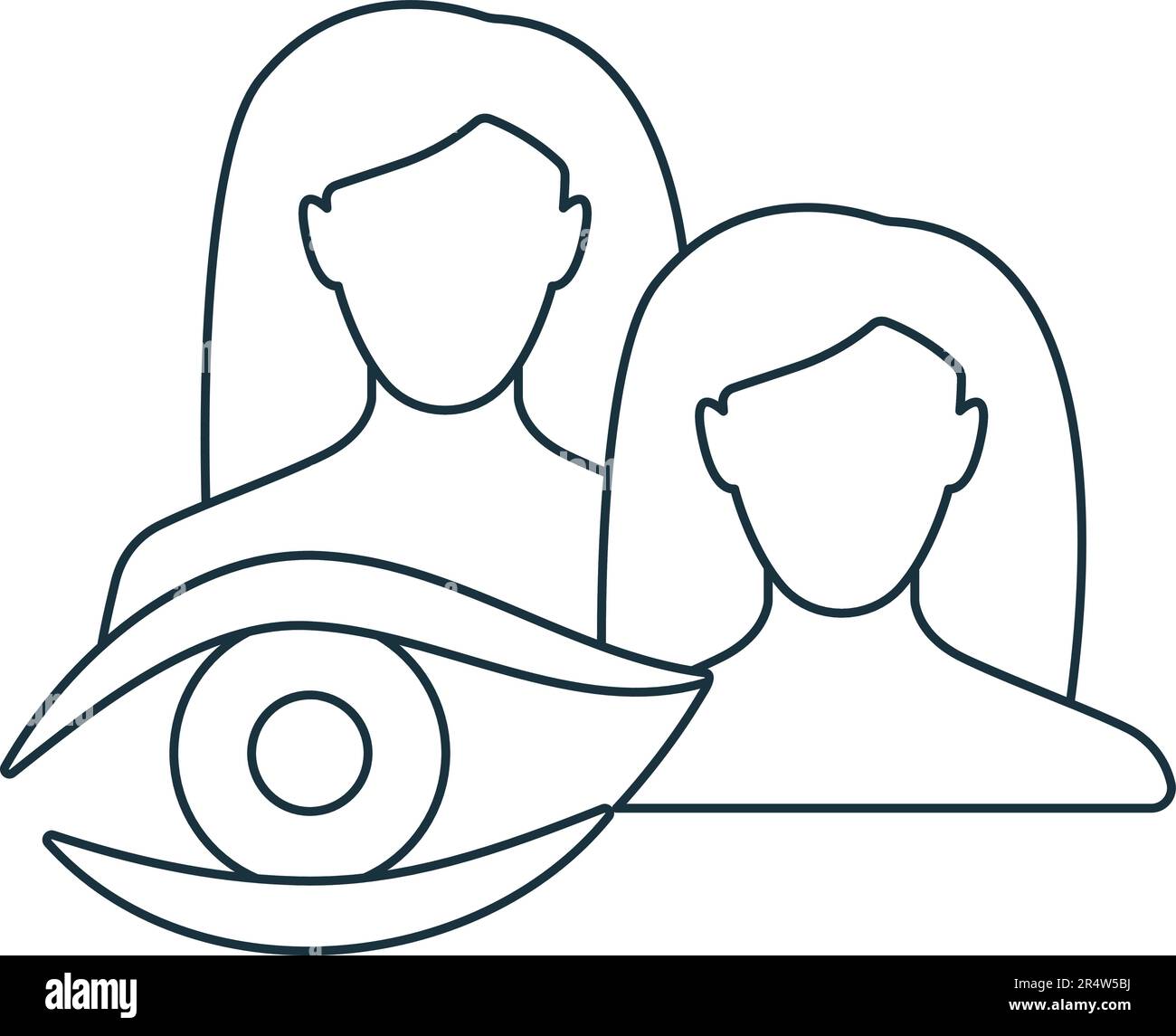 Observes icon. Monochrome simple sign from election collection ...