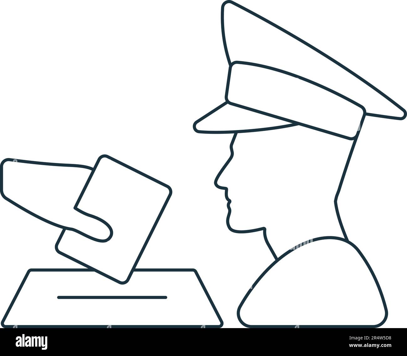 Inspector Icon Monochrome Simple Sign From Election Collection