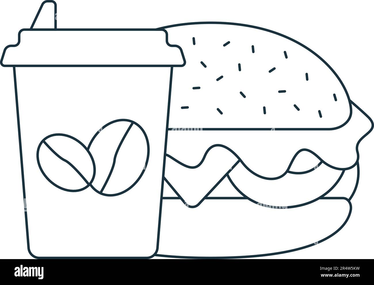 Food and beverage icon. Monochrome simple sign from employee benefits ...