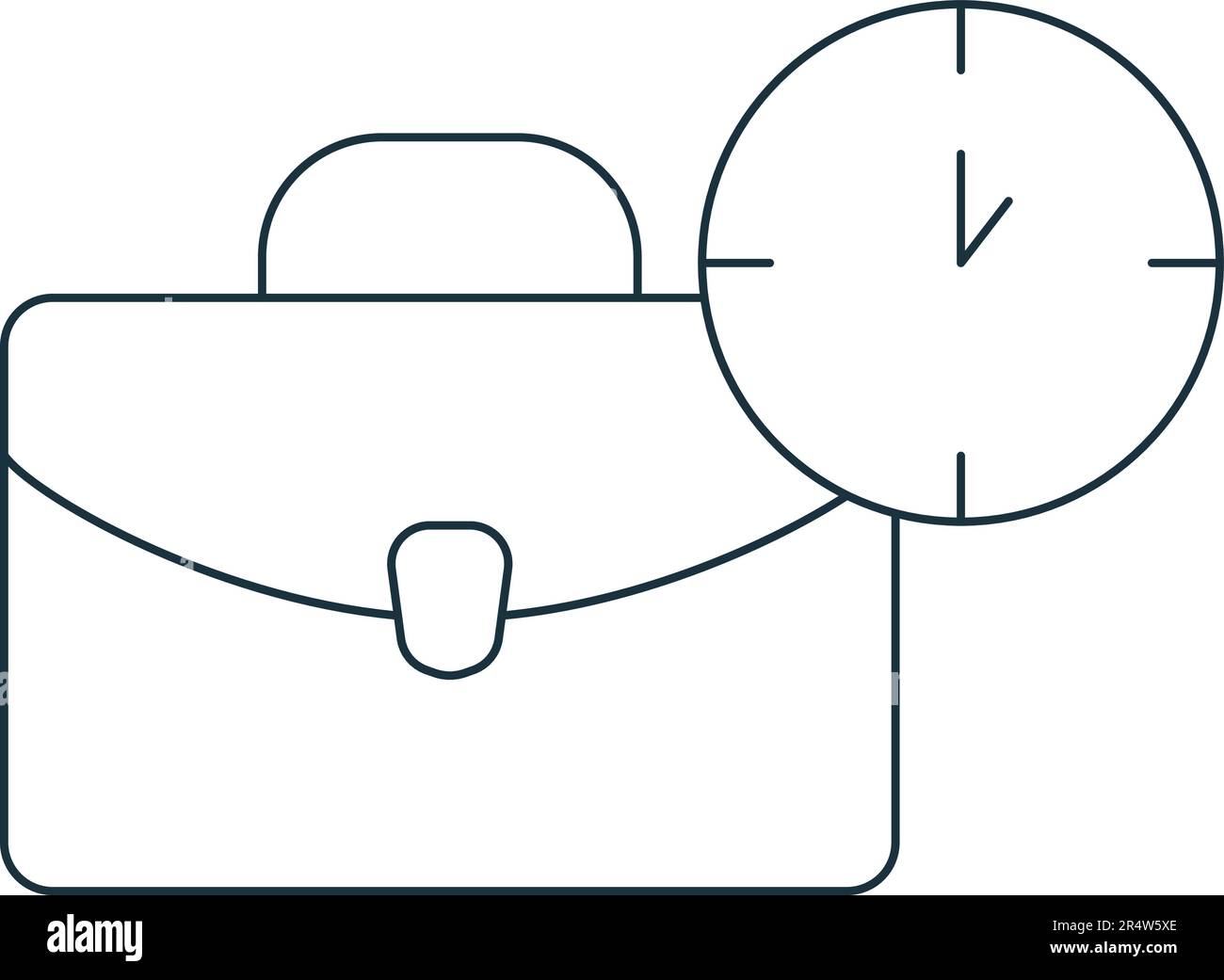 Working hours icon. Monochrome simple sign from employee benefits ...