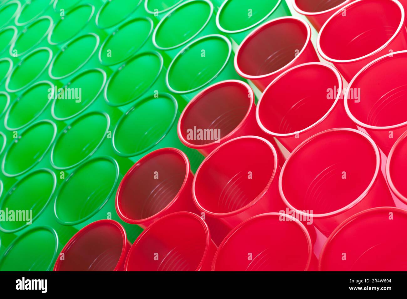 Multicolor plastic glasses isolated on white background Stock Photo - Alamy